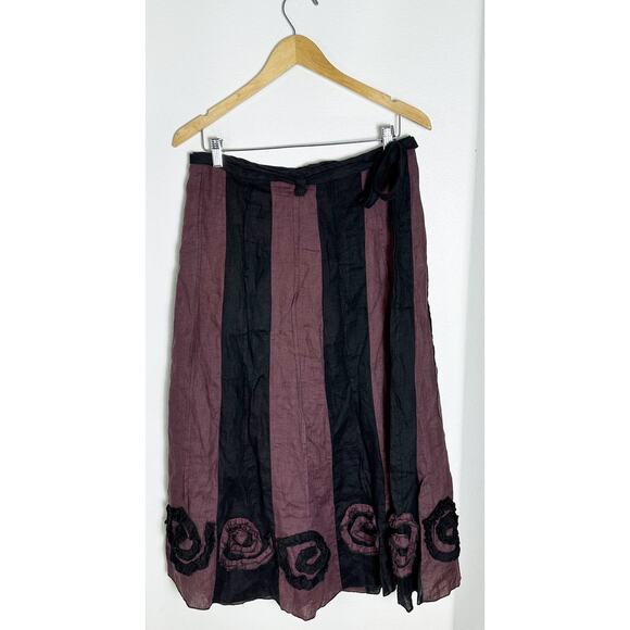 Sarah Clemens | Skirts | Sarah Clemens Linen Lagenlook Art To Wear Wrap ...